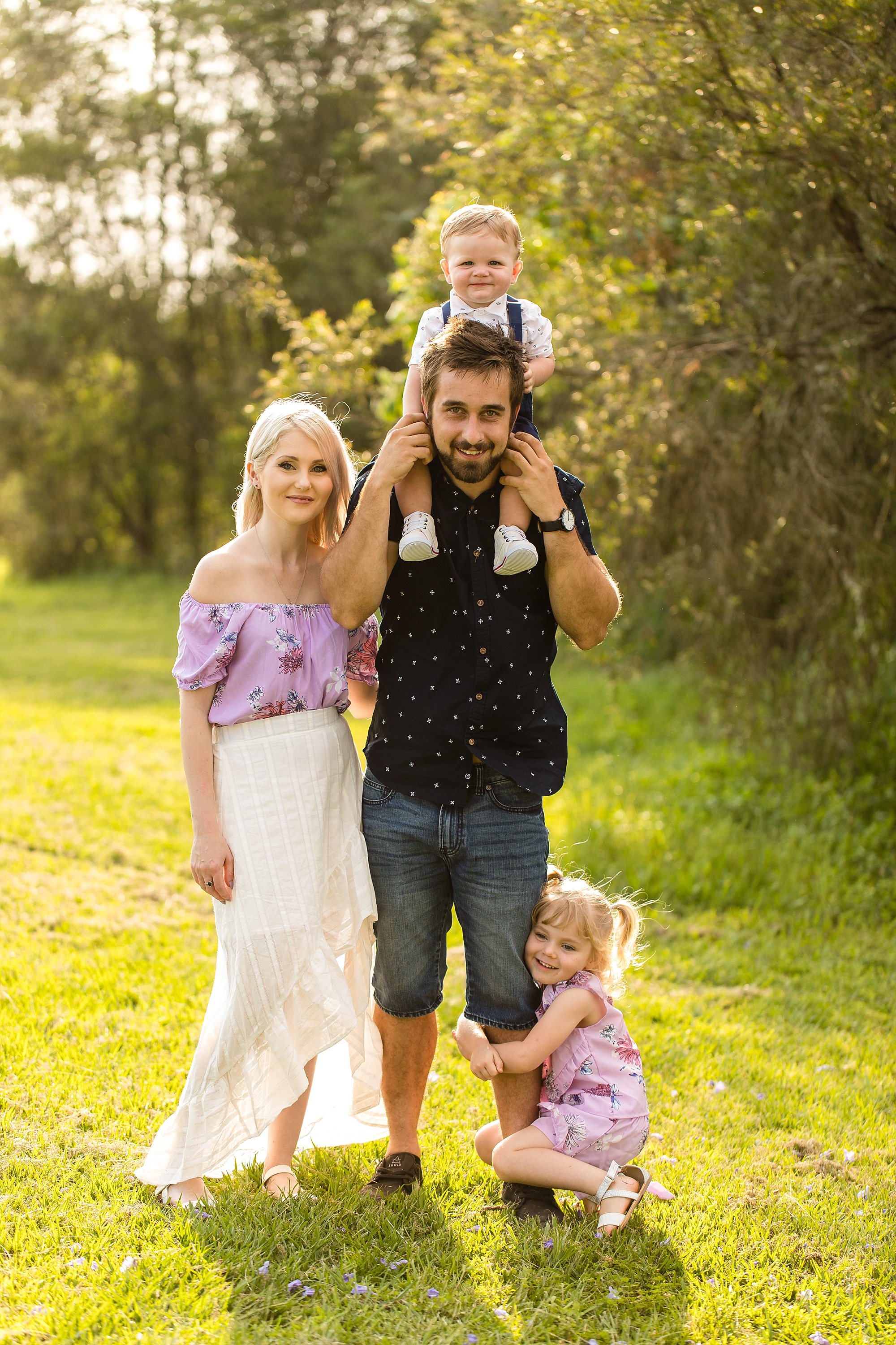 Jacaranda Season at Beryl Roberts Park | Lena + Rhys Family