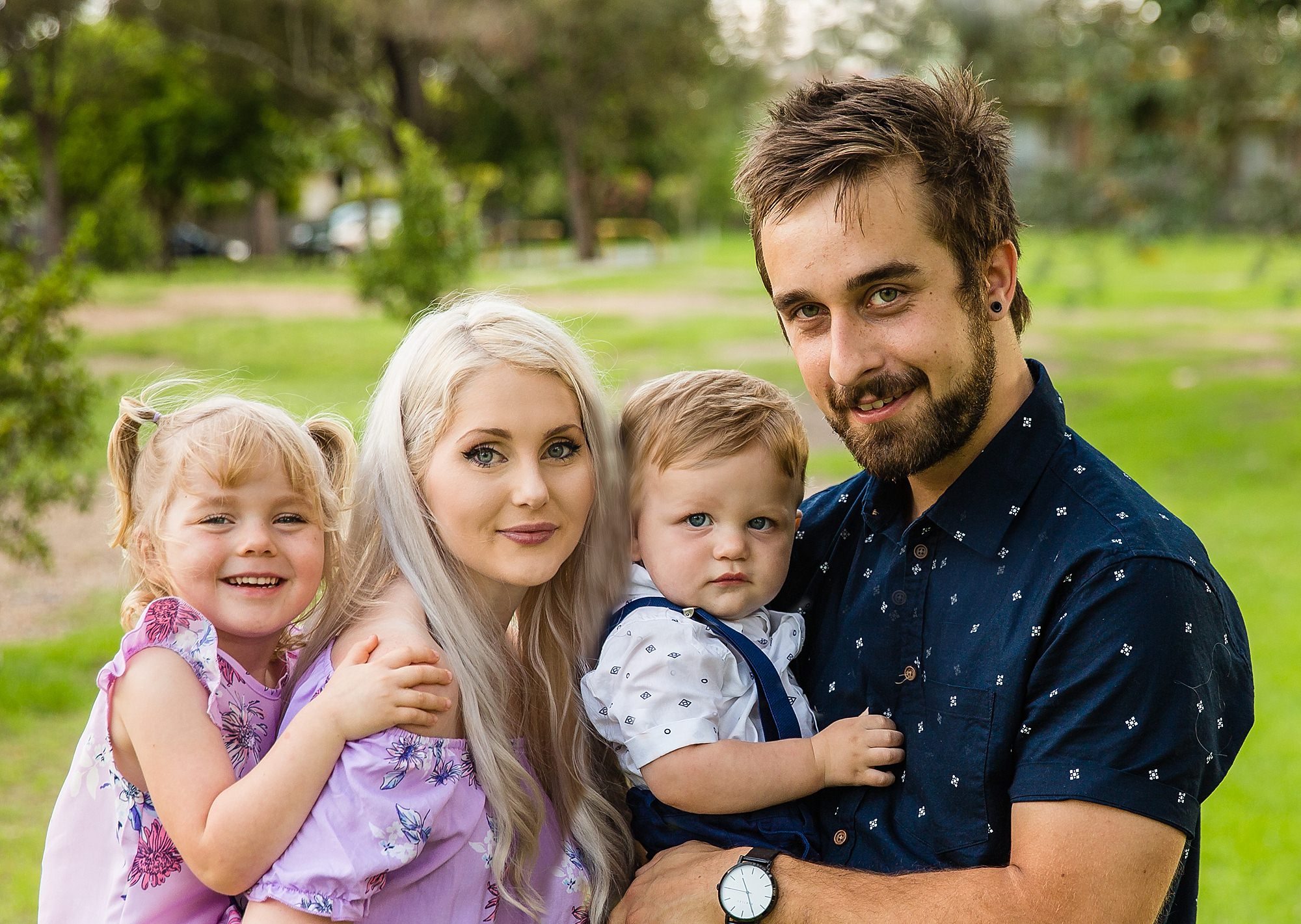 Jacaranda Season at Beryl Roberts Park | Lena + Rhys Family
