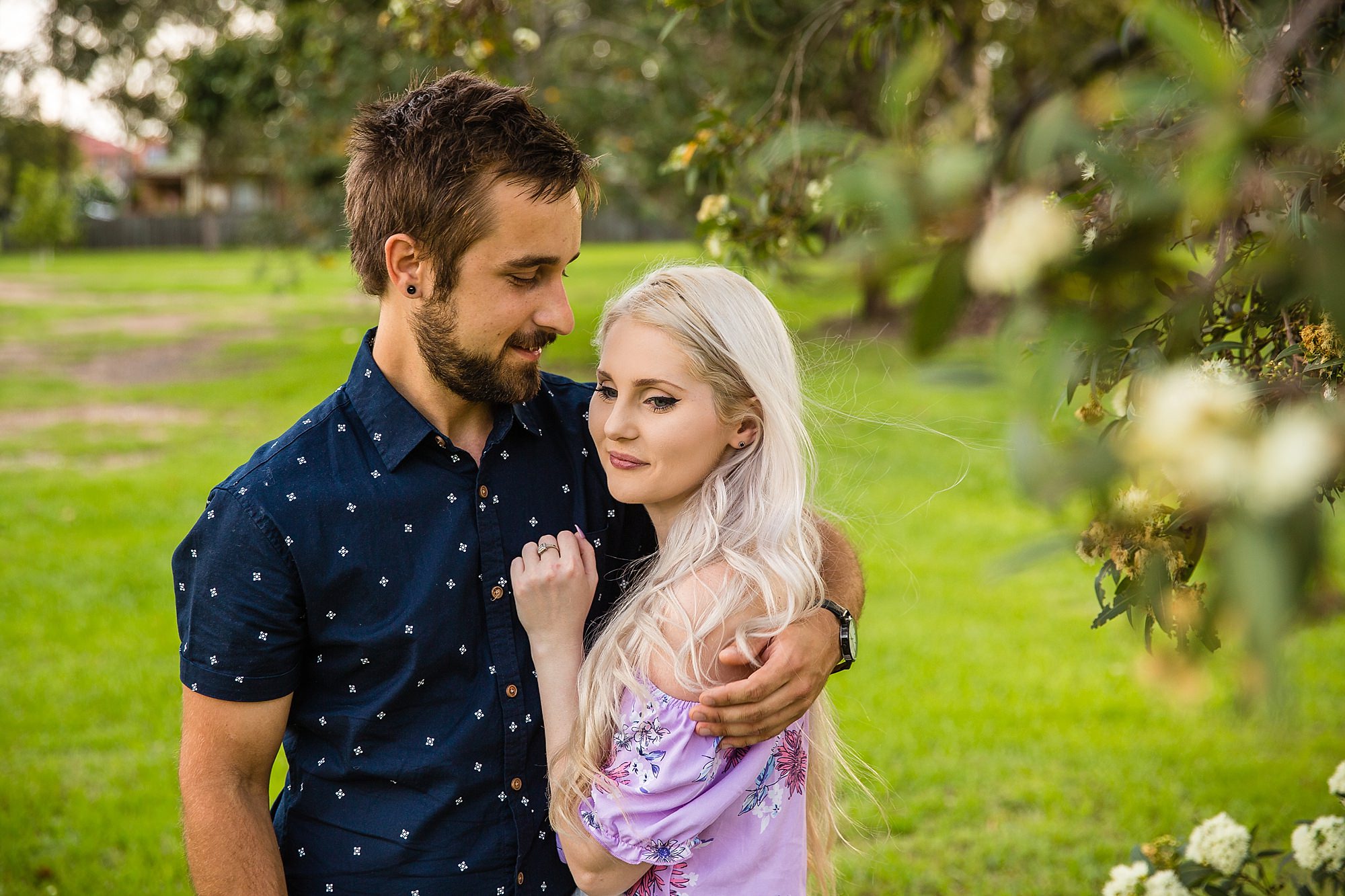 Jacaranda Season at Beryl Roberts Park | Lena + Rhys Family