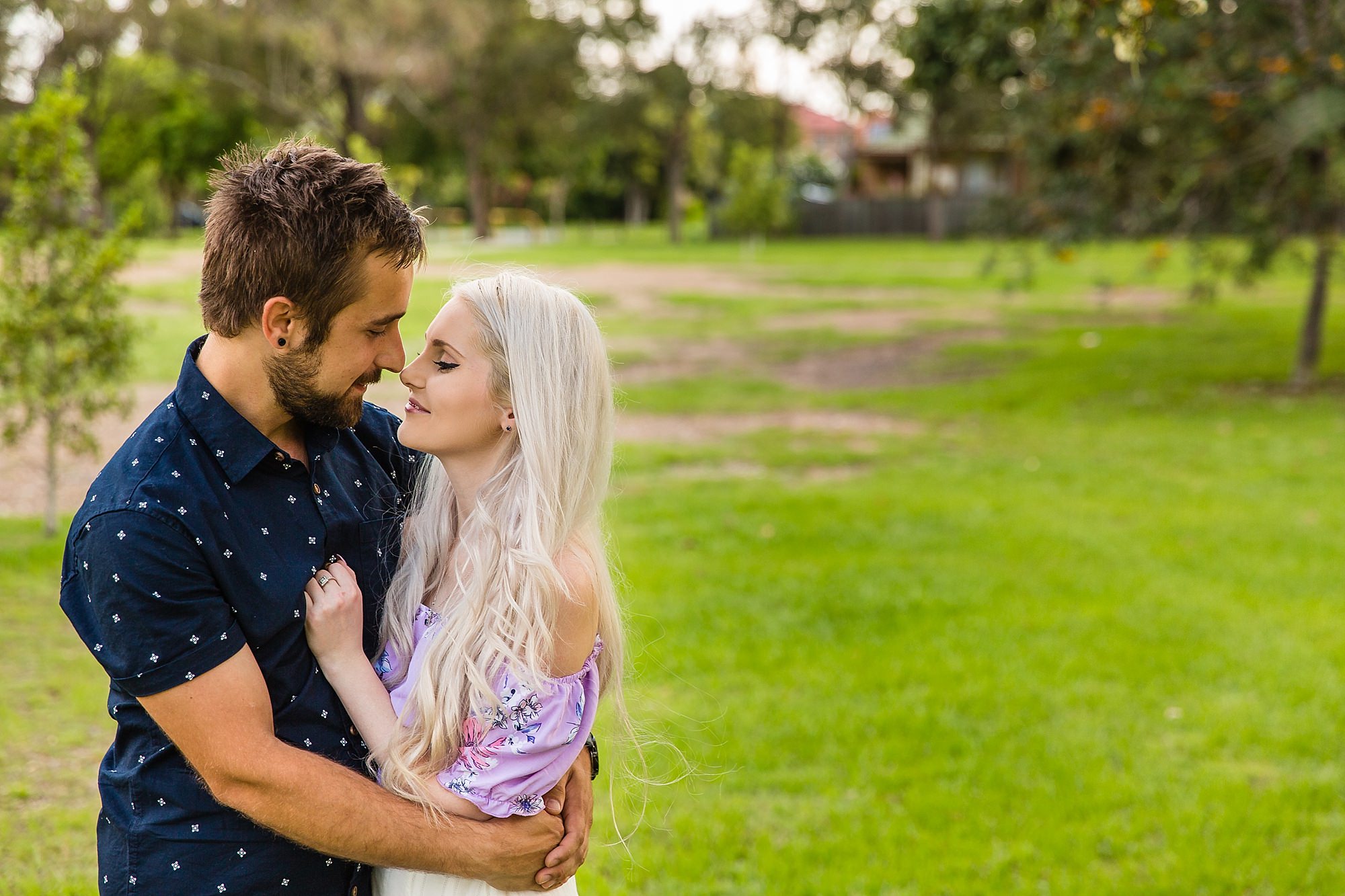 Jacaranda Season at Beryl Roberts Park | Lena + Rhys Family